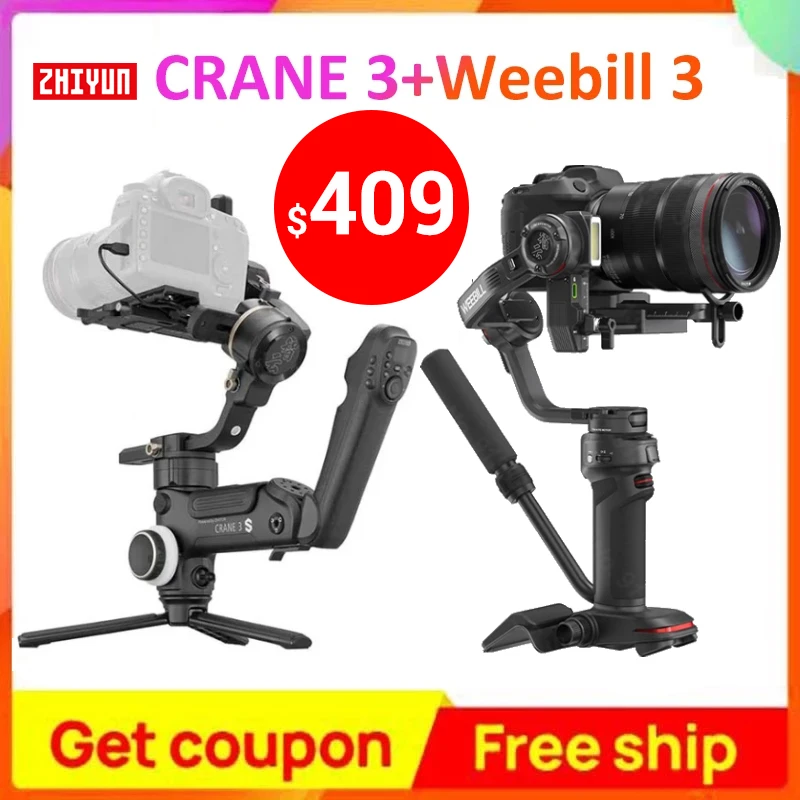 Zhiyun Crane 3s Pro Weebill 3 3-axis Camera Gimbal Handheld Stabilizer ...