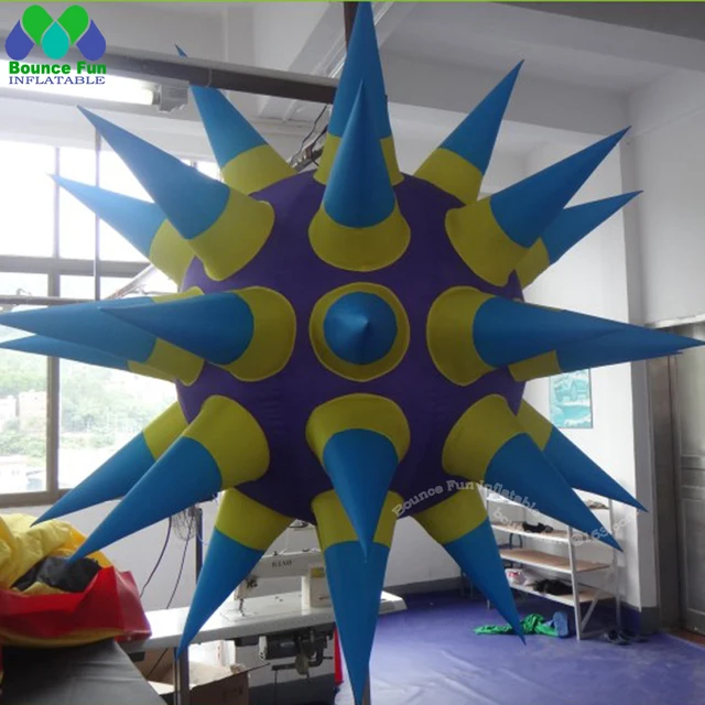 1.5mD Led Lighting 16colors Changing Inflatable Star Balloons For ...