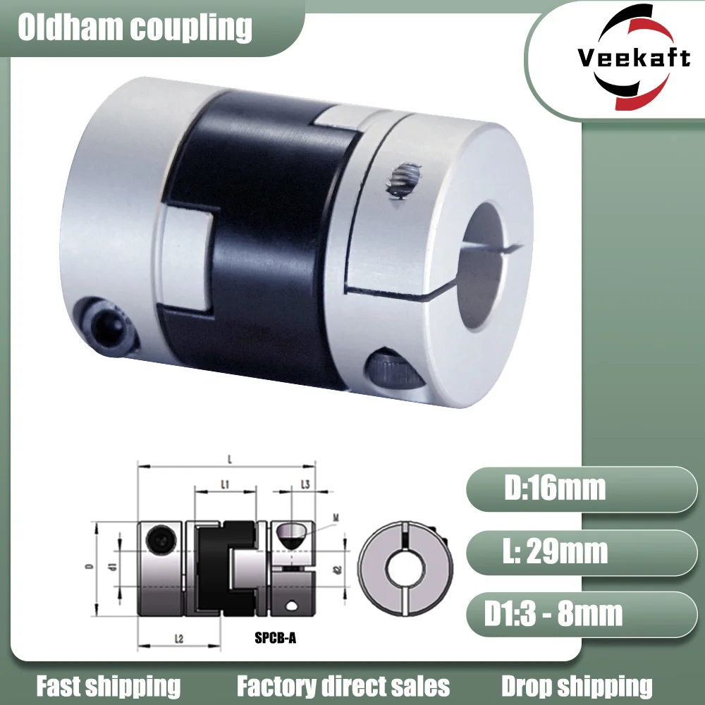 Oldham-Slider-Coupling-D16L30-High-Torque-Low-Inertia-Screw-Type-Slider ...