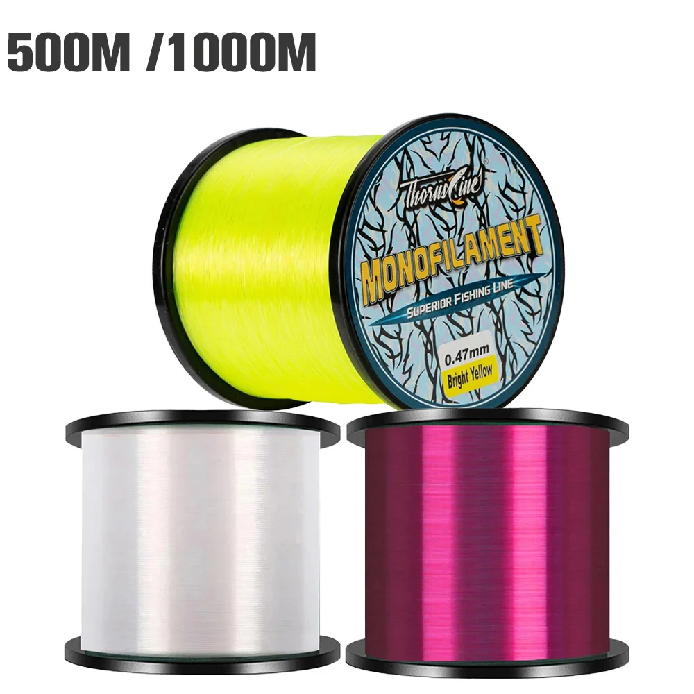 1000-500M-ThornsLines-Nylon-Fishing-Line-Monofilament-Super-Strong-Fast ...