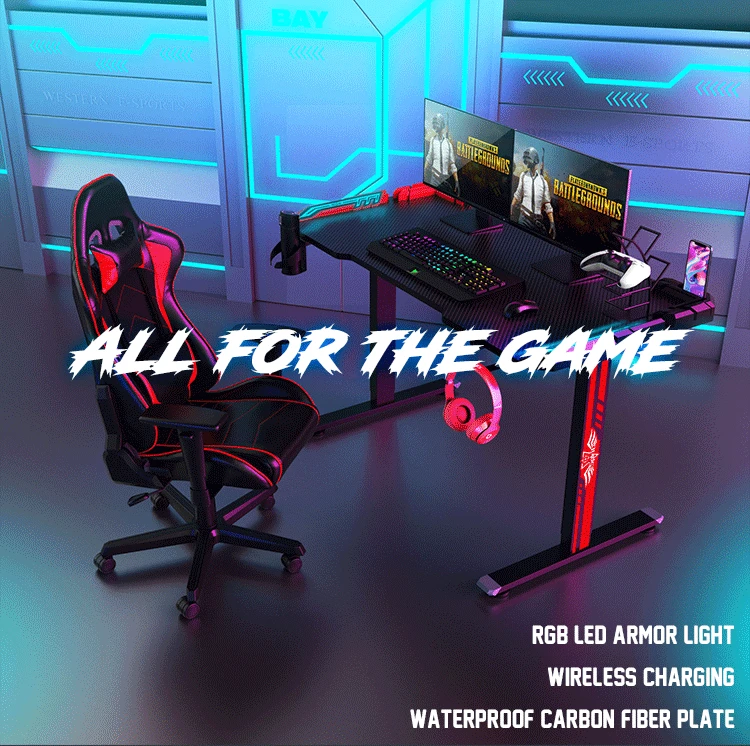 gaming desk pink computer table PC Computer Gaming Desk Room Office ...