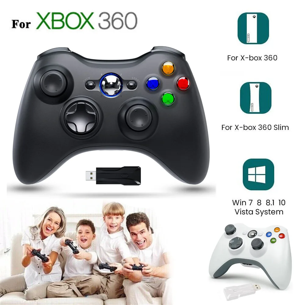 Gamepad-For-Xbox-360-Wireless-Controller-For-XBOX-360-Console-2-4G ...