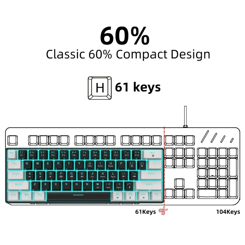 61-Teclas-RGB-Wire-Gaming-Keyboard-60-Ergonomic-Keyboards-for-PC-Laptop ...