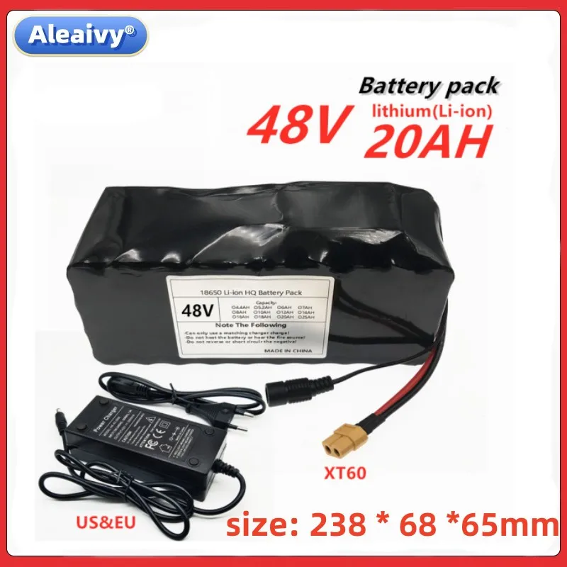New 100% Original 48v 20ah 1000w 13s3p Lithium-ion Battery For 54.6v ...