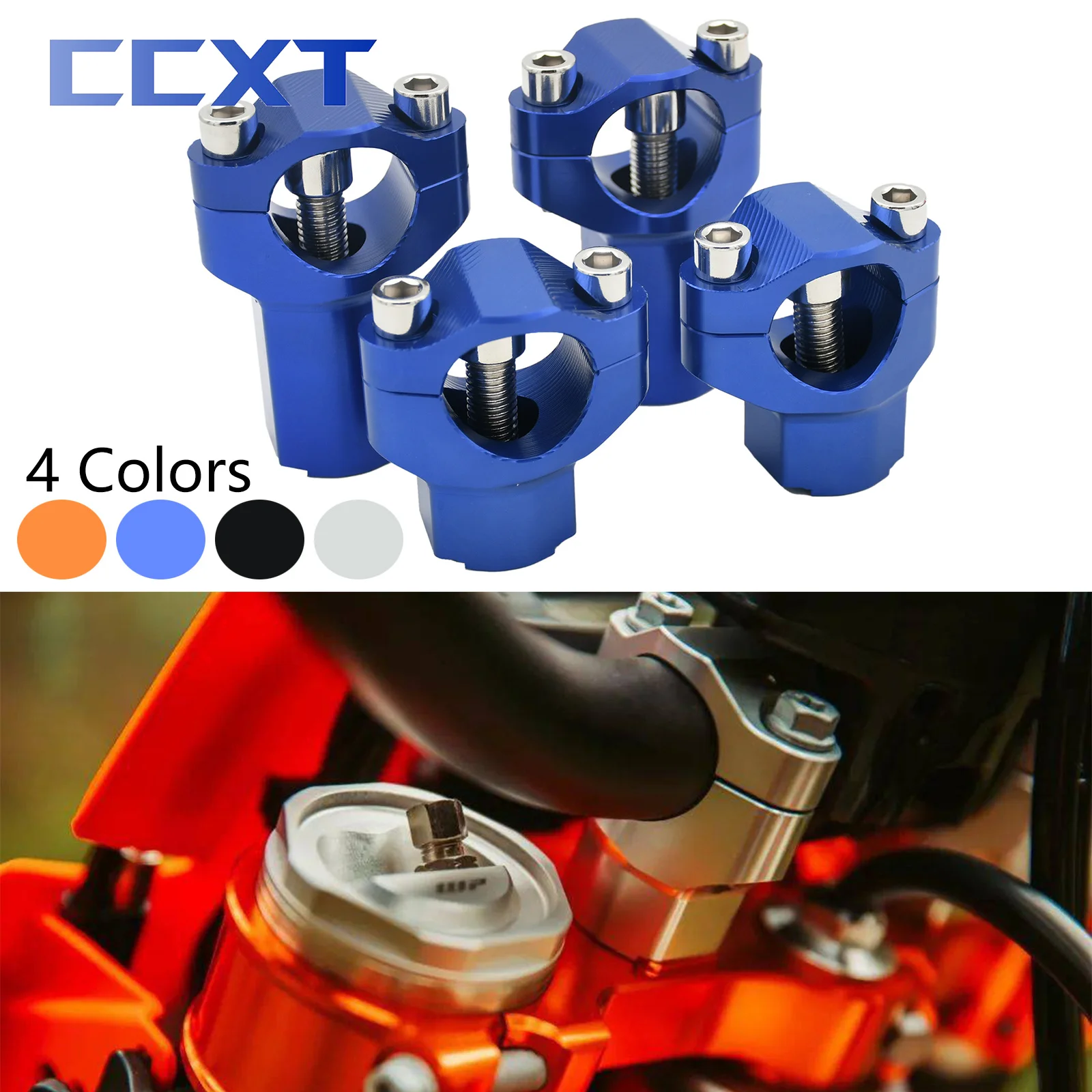 Motorcycle-1-1-8-28MM-Handlebar-Risers-Bar-Mount-Clamp-For-KTM-690-790 ...