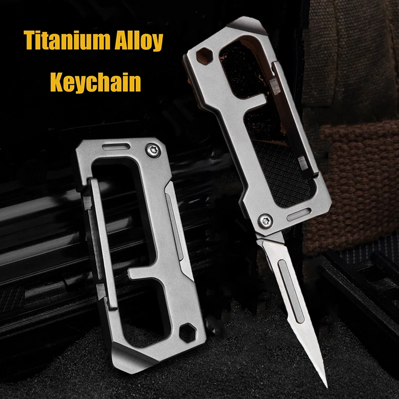 Multifunctional-Titanium-Alloy-Key-Chain-Knife-EDC-Tool-Screwdriver ...