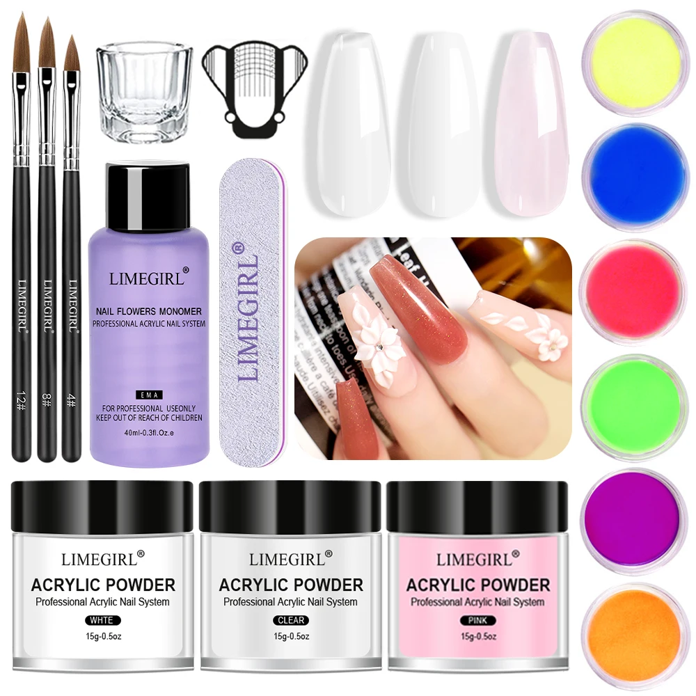 Acrylic Nail Art Kit Nail Art Acrylic Powder and Liquid Mono Kit for ...