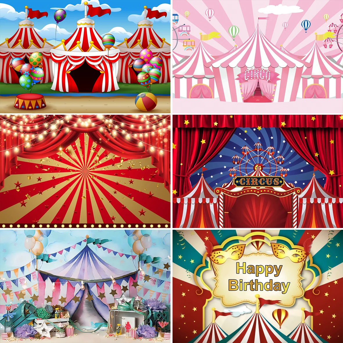 Circus Backdrop For Birthday