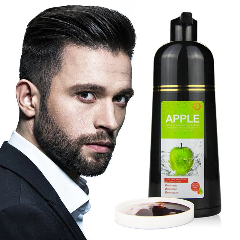 Natural-Permanent-Apple-Hair-Coloring-Black-Shampoo-Magic-Shampoo ...