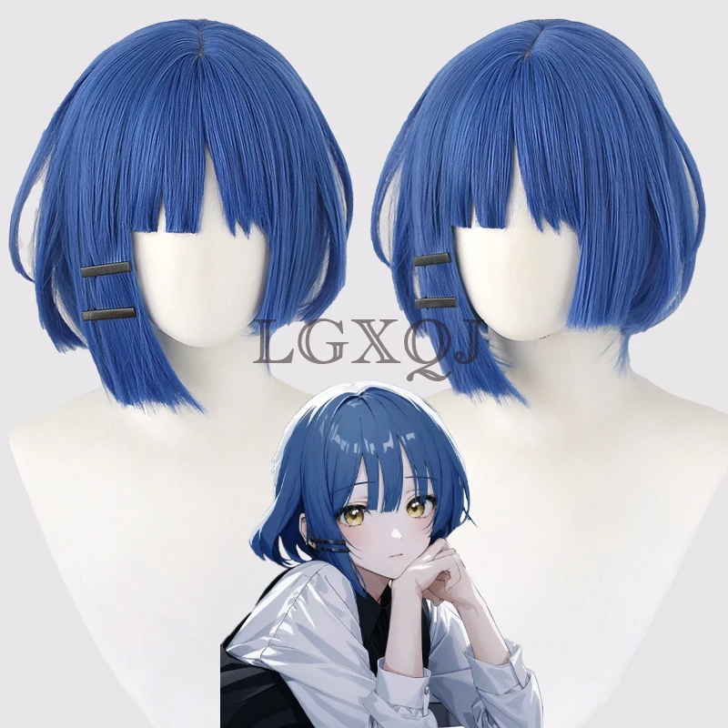 Yamada Ryo Cosplay Wig Anime Bocchi The Rock Women Short Blue Yamada ...