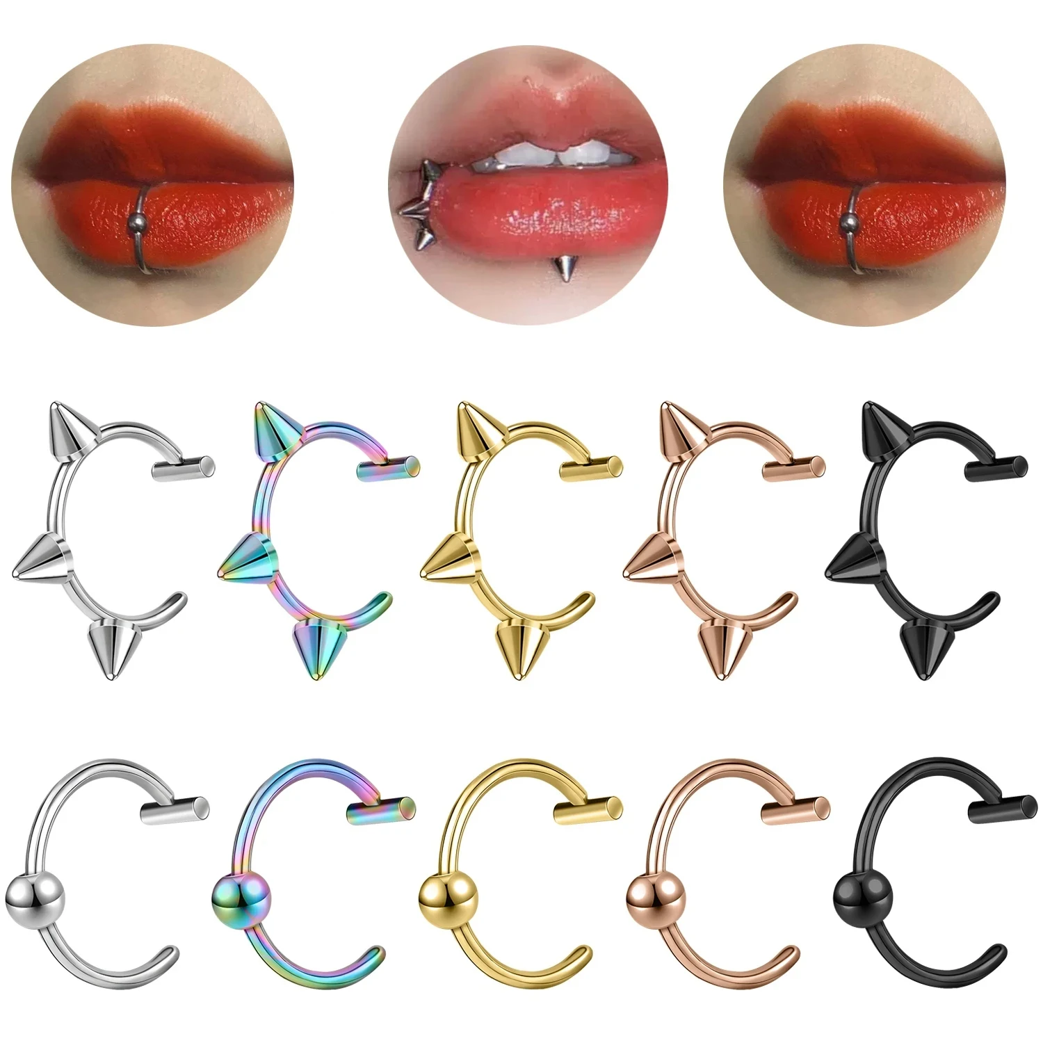 1pcs-Stainless-Steel-Fake-Lip-Labret-Studs-Ball-Spike-Faux-Lips ...