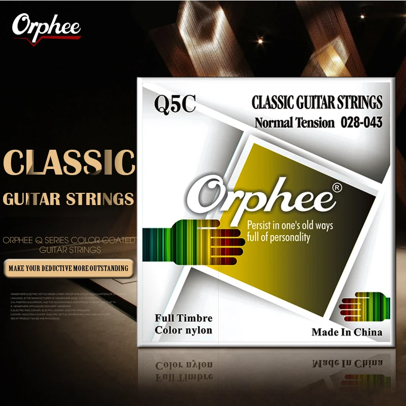 Orphee-Q5C-Classical-Guitar-Strings-Black-Nylon-Pure-Copper-Wound ...