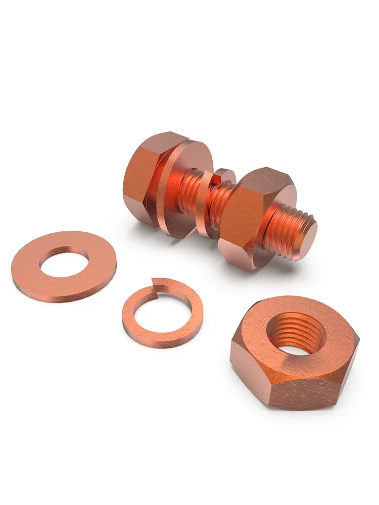 M 3 4 5 6 8 10 12 14 16 Metric x 6-130mm Length Copper Hex Head Screw ...