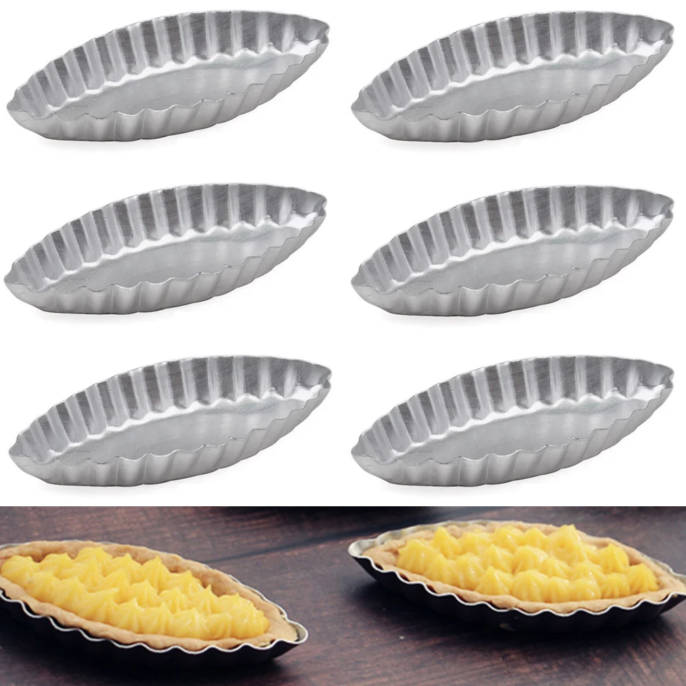 3/5/10/15pcs Mini Cake Tart Mold Aluminum Boat Shape Mousse Dessert ...