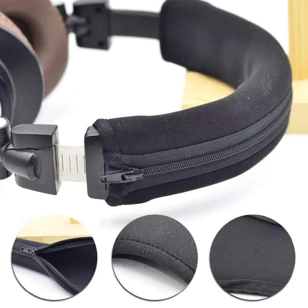 Zipper Headphone Protector Sleeve Cushion Pad Headband For Audio ...