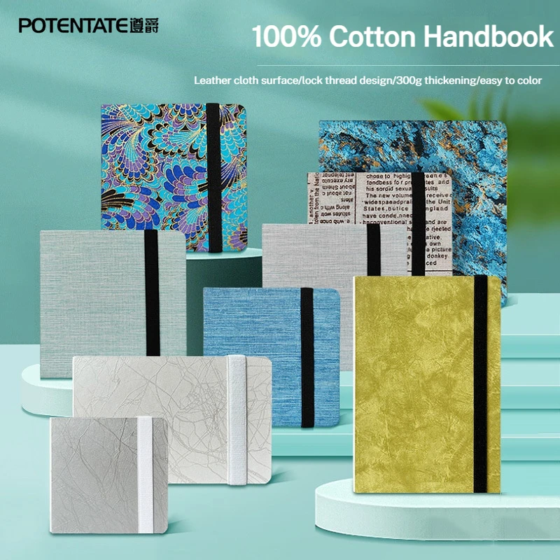 POTENTATE-100-Cotton-Square-Watercolor-Paper-Book-24-Sheets-300g-Art ...