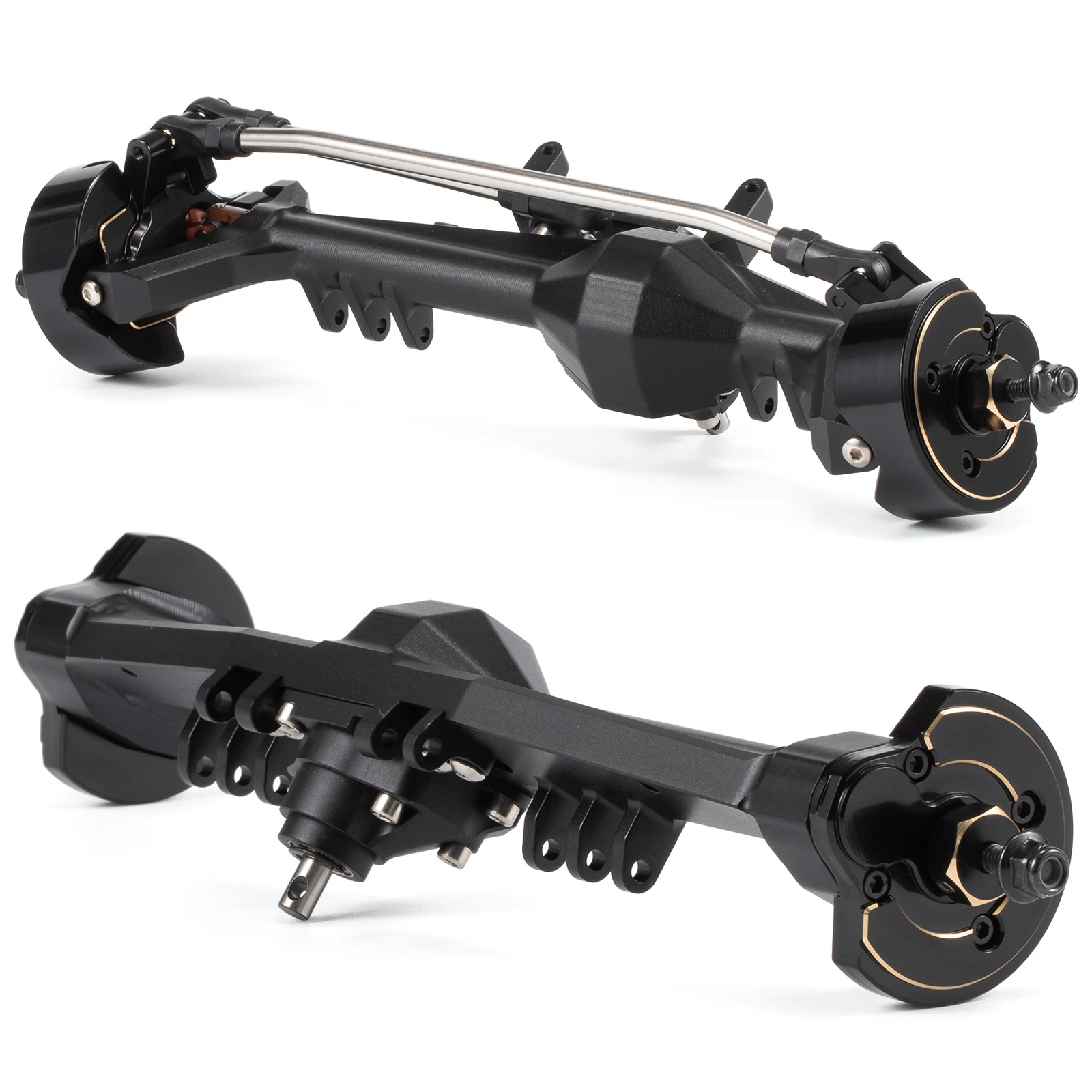 7075 Aluminum Capra Portal Axle with Brass Knuckle Weights for Axial 1/ ...