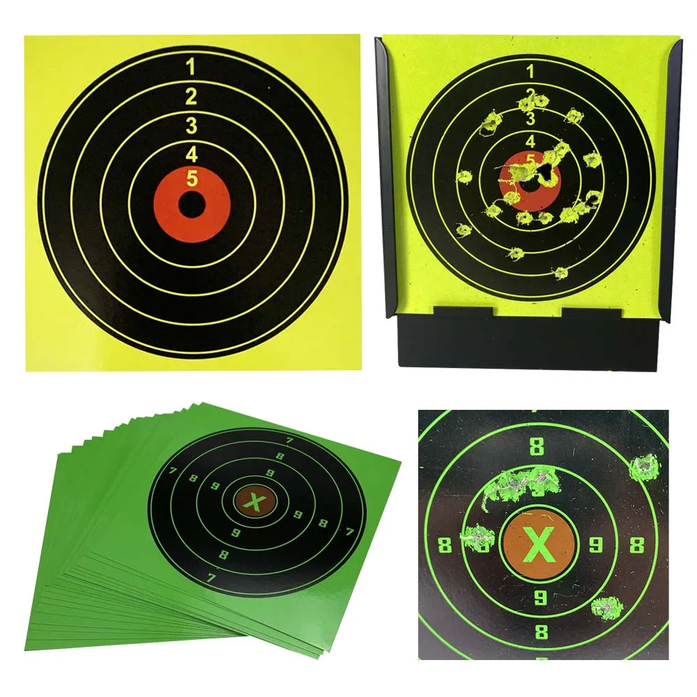 Color-impact-Shooting-Paper-Targets-Green-or-Yellow-5-50x5-50-inch-14cm ...