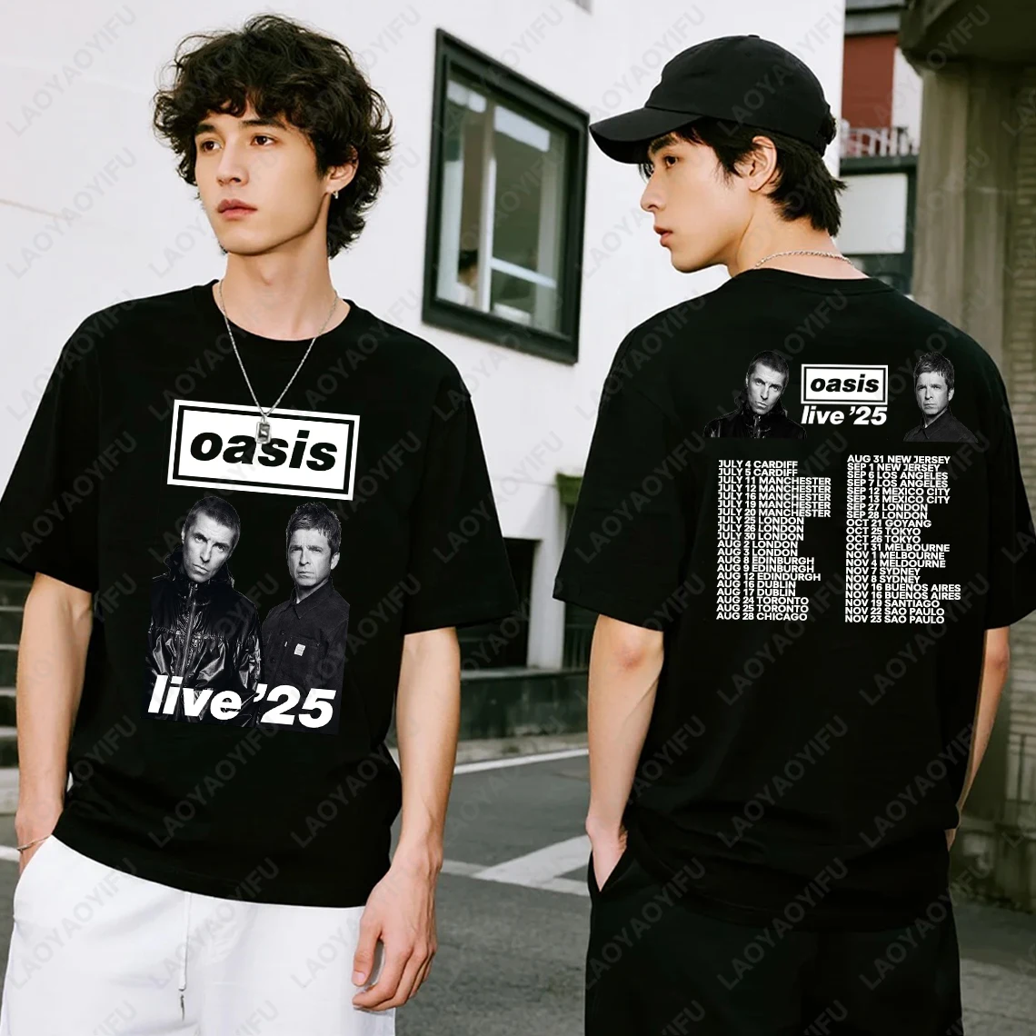 Oasis Live 25 Tour Graphic T Shirts 2025 Concert Woman Man Fans Summer ...