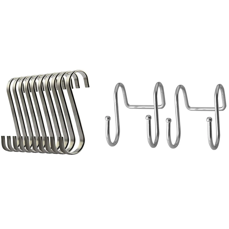 12Pcs-S-Stainless-Steel-Suspension-Hooks-For-Kitchen-Cookware-Or ...