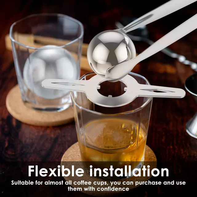 Ice Cube Balls Espresso Cooling Ball Kit, Stainless Steel Frozen ...