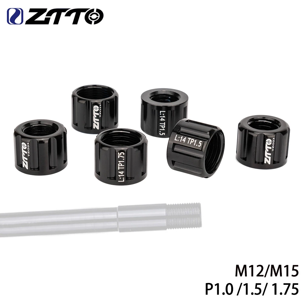 ZTTO Bicycle Thru Axle Nut M12 M15 Bike Wheel Thread Axle Nuts Bike Hub ...