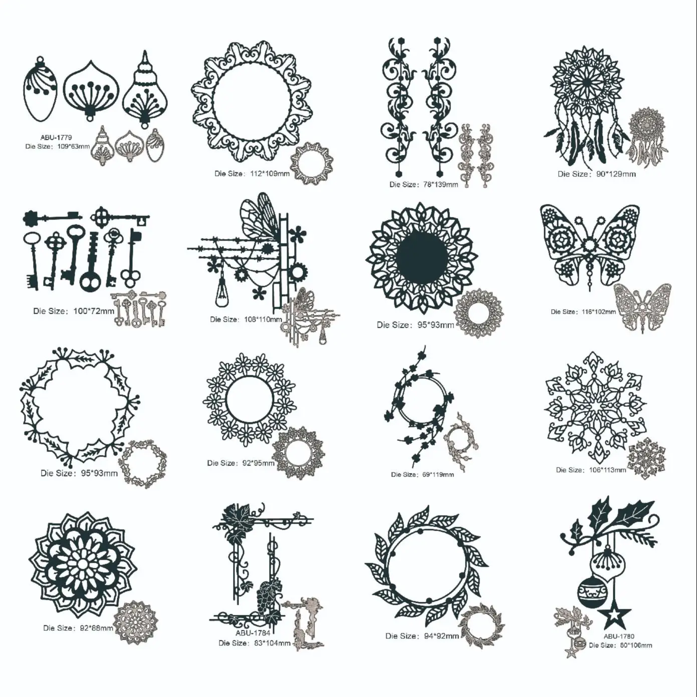 garland-key-lantern-Metal-Cutting-Layered-Die-Scrapbook-Die-Photo-Album ...