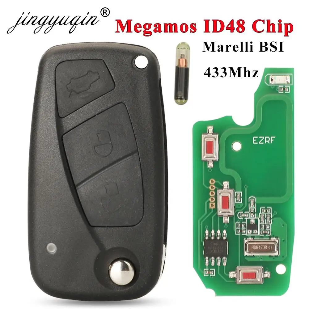 jingyuqin-433MHz-Megamos-ID48-Remote-Key-Fob-For-Fiat-Bravo-Linea-Stilo ...