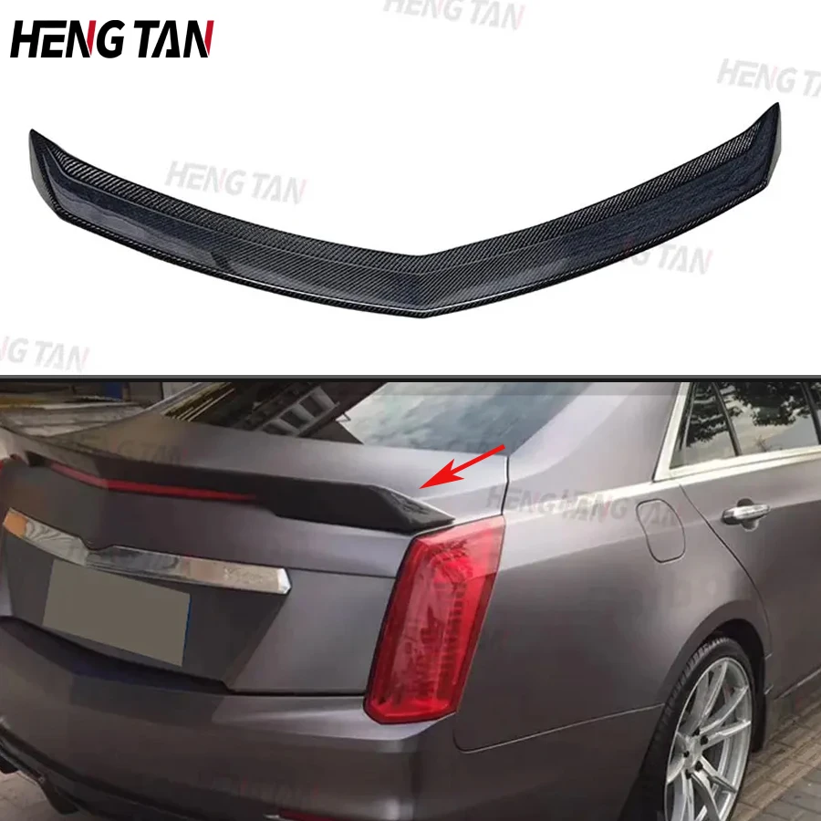 Carbon-Fiber-Rear-Trunk-Spoiler-Wing-For-Cadillac-CTS-Sedan-4-door-2014 ...