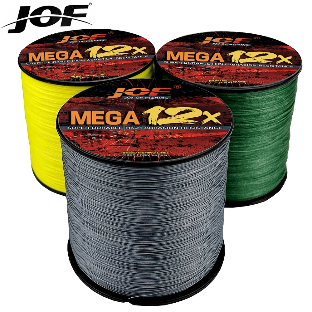 JOF-X12-Braided-PE-Lines-300m-500M-Fishing-Line-Super-Powered-Braided ...