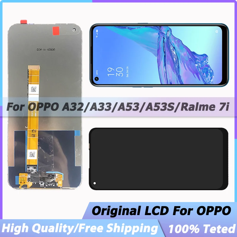 Original LCD For OPPO A32 2020 A53 LCD Display Screen Touch Screen Digitizer Assembly For Realme ...