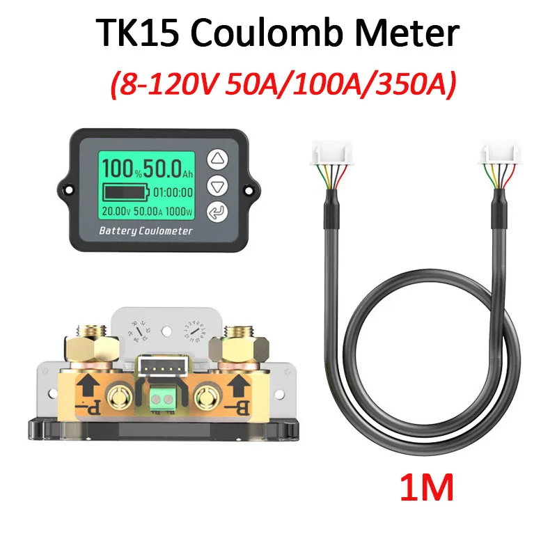 TK15 쿨롱 미터 전문 배터리 용량 테스터, 전기 자동차 투어링 자동차용 80V 50A 100A 350A 리튬 배터리 모니터 ...