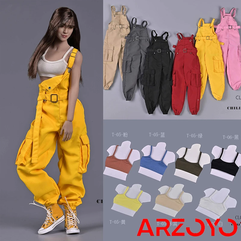 CHILI-TOYS-CL005-1-6-Female-Rompers-Camisole-Set-Vest-Bib-Pants-Clothes ...