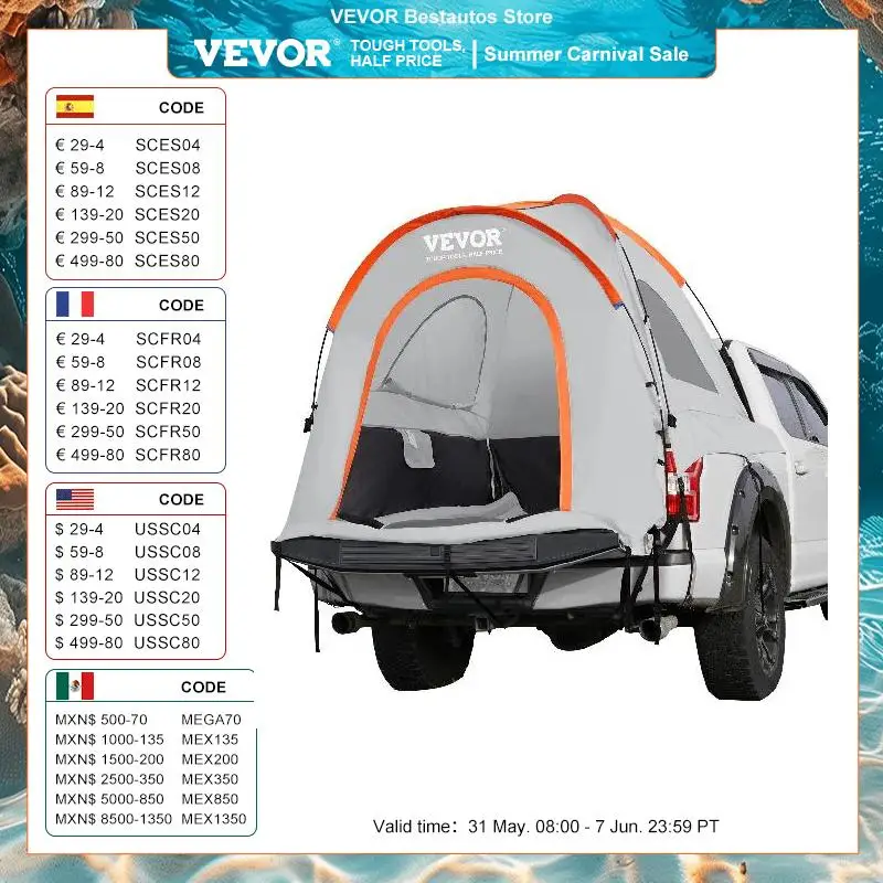 Vevor-Truck-Bed-Tent-Pick-Up-Truck-Tent-Met-Regenlaag-Waterdichte ...