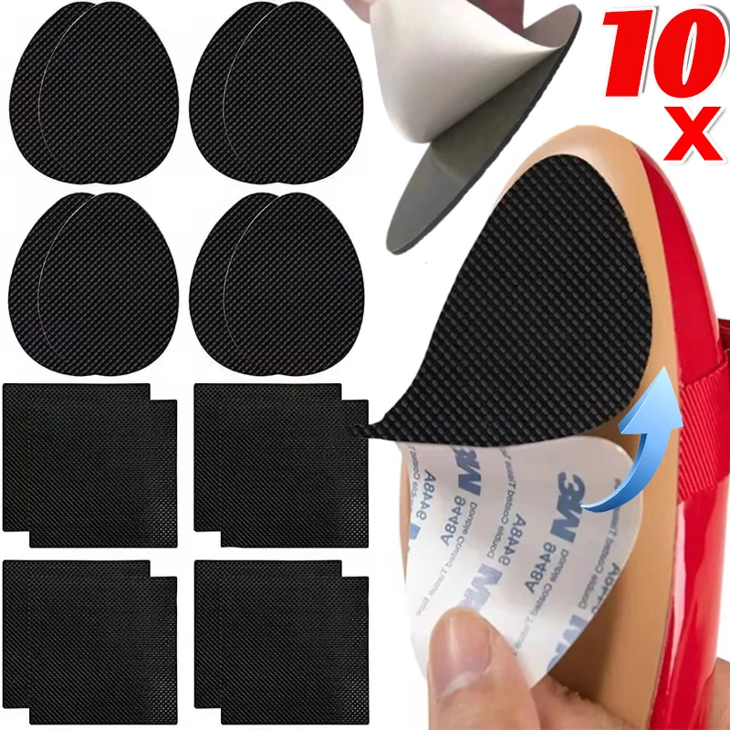 2-10Pcs-Wear-Resistant-Non-Slip-Shoes-Mat-Self-Adhesive-Forefoot-High ...