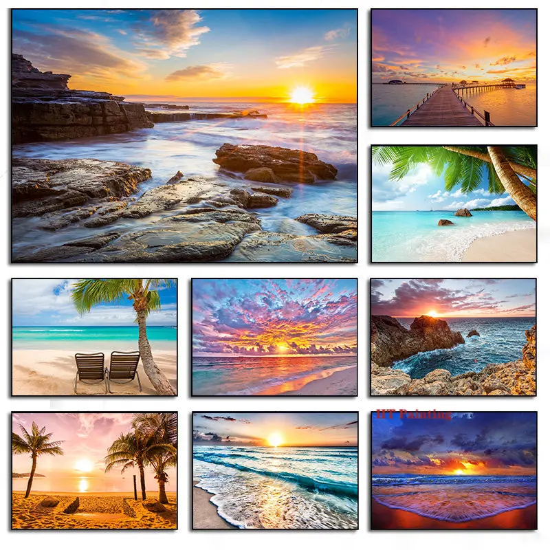 Sunst-paisaje-de-playa-p-ster-de-palmera-Tropical-de-mar-dorado-pintura-en-lienzo-im.jpg