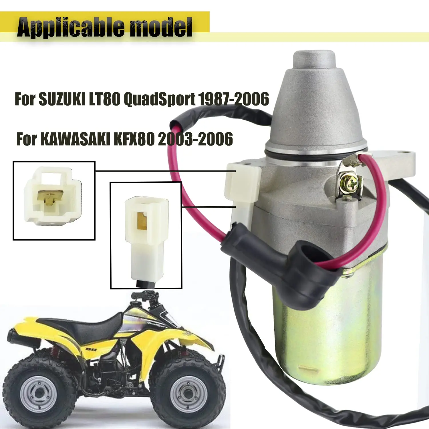 Starter-for-Suzuki-LT80-Quadsport-82cc-1987-2006-for-Kawasaki-KSF80-KFX80-31100-40B00-31100 ...