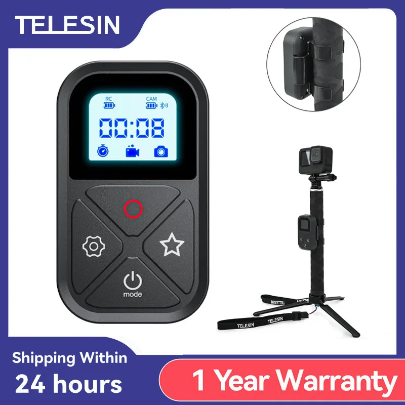 TELESIN-T10-Bluetooth-Remote-Control-For-GoPro-Hero-12-11-10-9-80M ...