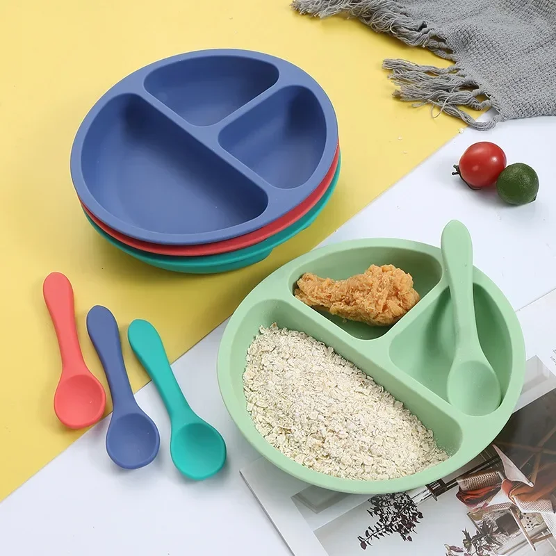 Baby-Plate-Infant-Complementary-Food-Feeding-Division-Plate-Integrated ...