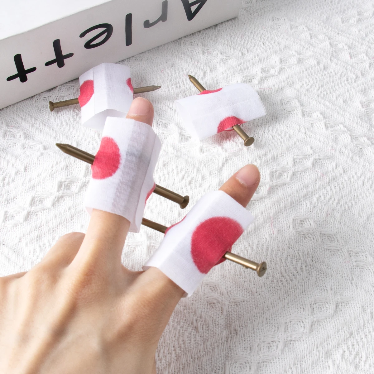 10-20Pcs-Novelty-Fun-Prank-Fake-Bloody-Nail-Bandage-False-Pierce ...