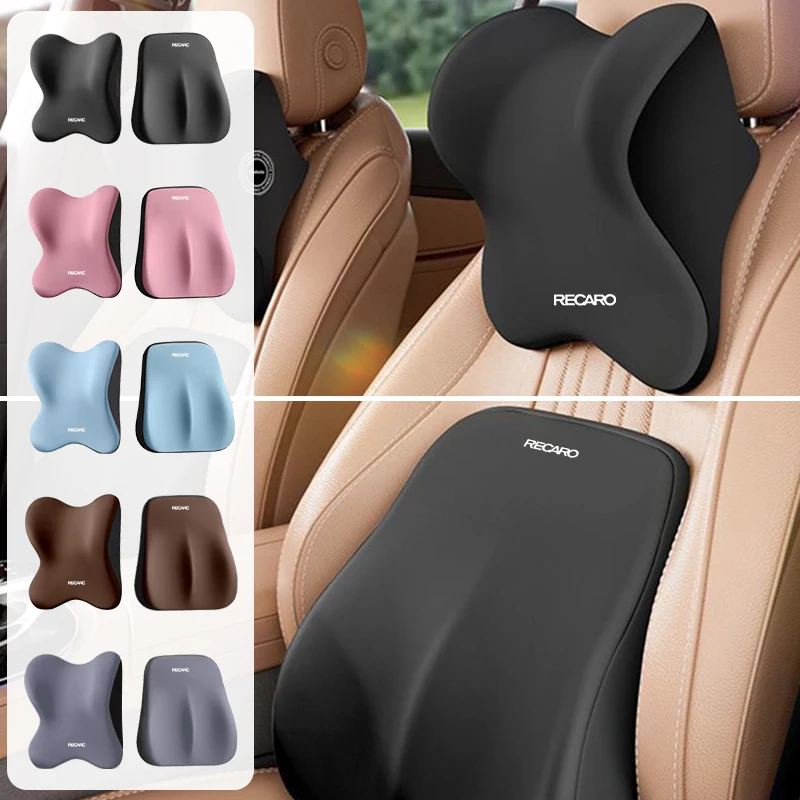 Car-Neck-Pillow-Lumbar-Support-Headrest-Waist-Back-Cushion-For-Recaro ...