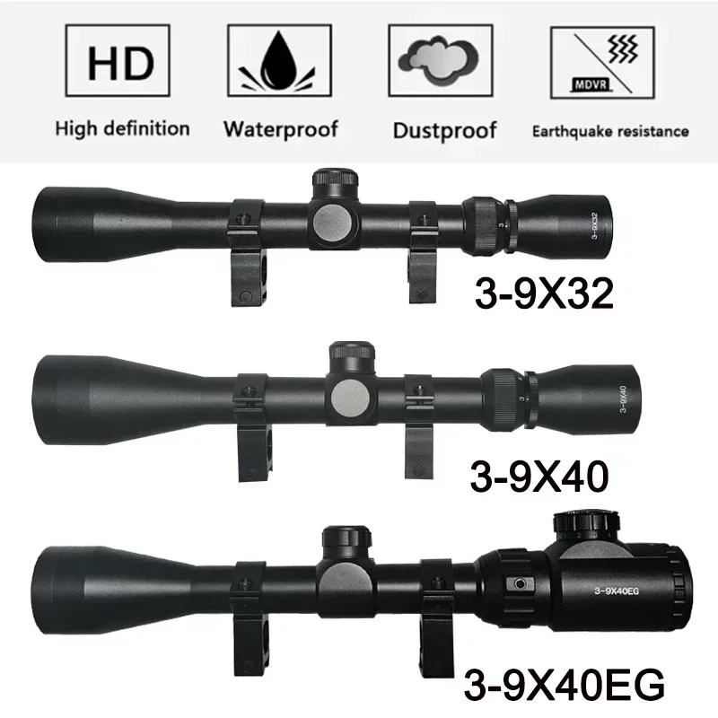 Outdoor-Shooting-Optics-Rifle-Scope-Adjustable-Red-Green-Reticle ...