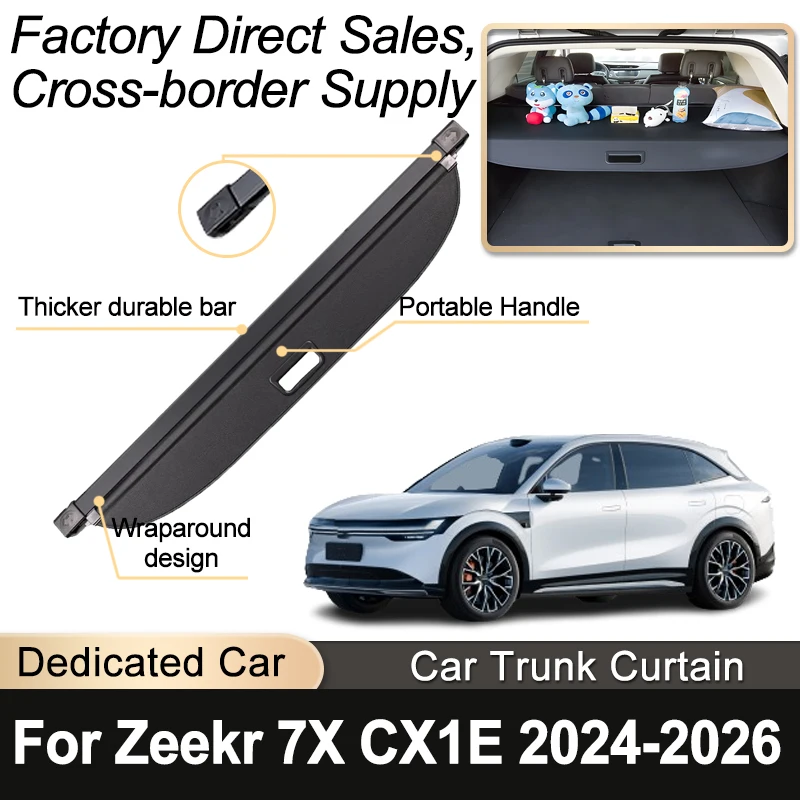 For Zeekr 7X 2024 2025 2026 Car Trunk Curtain Antipeer Storage Rear ...