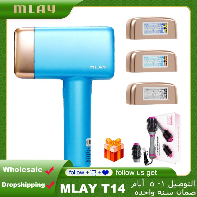 MLAY T14 Laser Hair Removal Permanent Malay IPL Epilator Ice Cool Painless Depilador a Laser ...