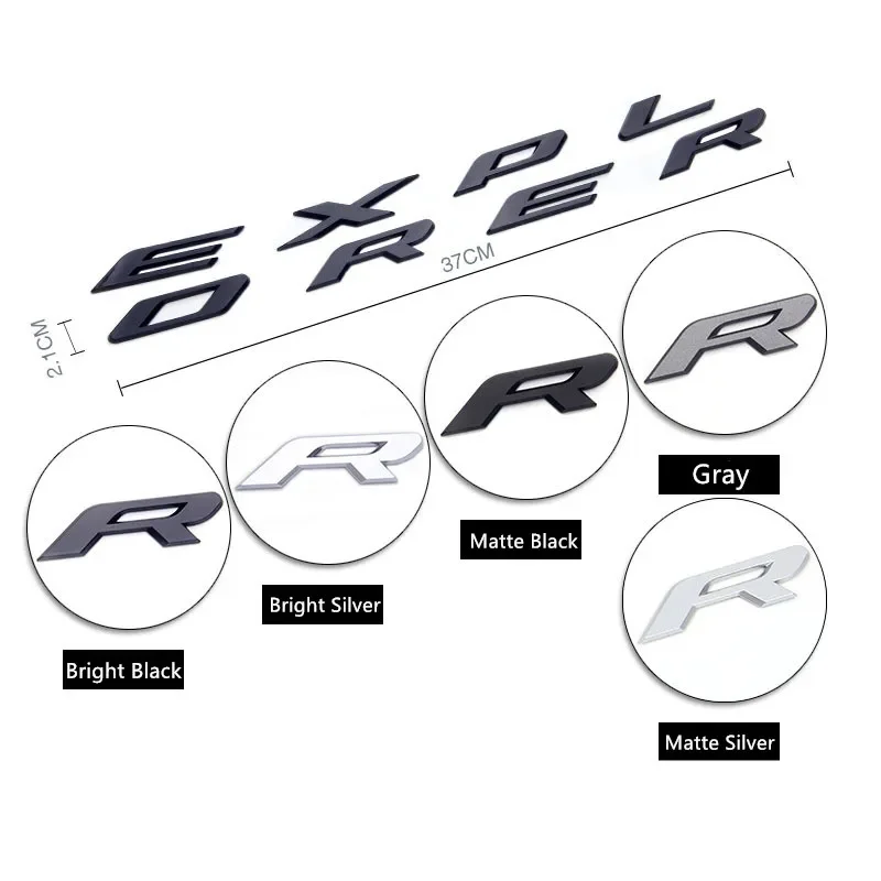 1Pcs-3D-ABS-EXPLORER-Fixed-Letters-Car-Front-Hood-Emblem-Chrome-Logo ...