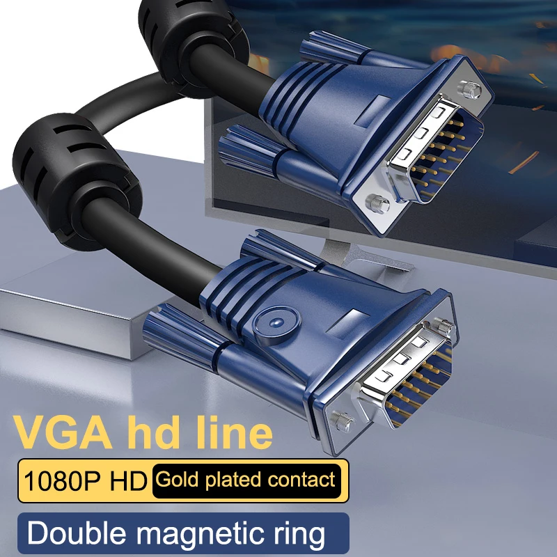 1080P-VGA-Cable-2m-1-5m-Male-to-Male-Adapter-Video-Extension-Cable-for ...