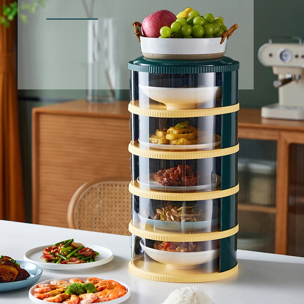 Multi-functional-3-4-5-Layer-Stackable-Food-Cover-Transparent-Heat ...