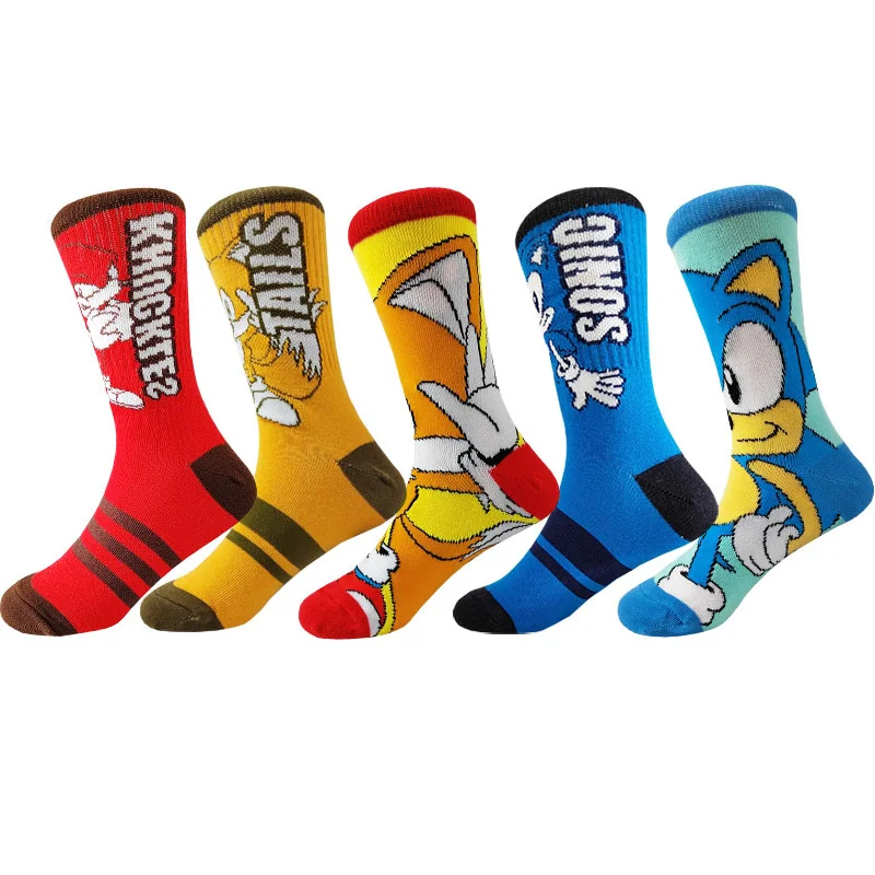 Sonic-Socks-Cartoon-Knitted-Anime-Figure-Amy-Rose-Shadow-Cotton-Socks ...