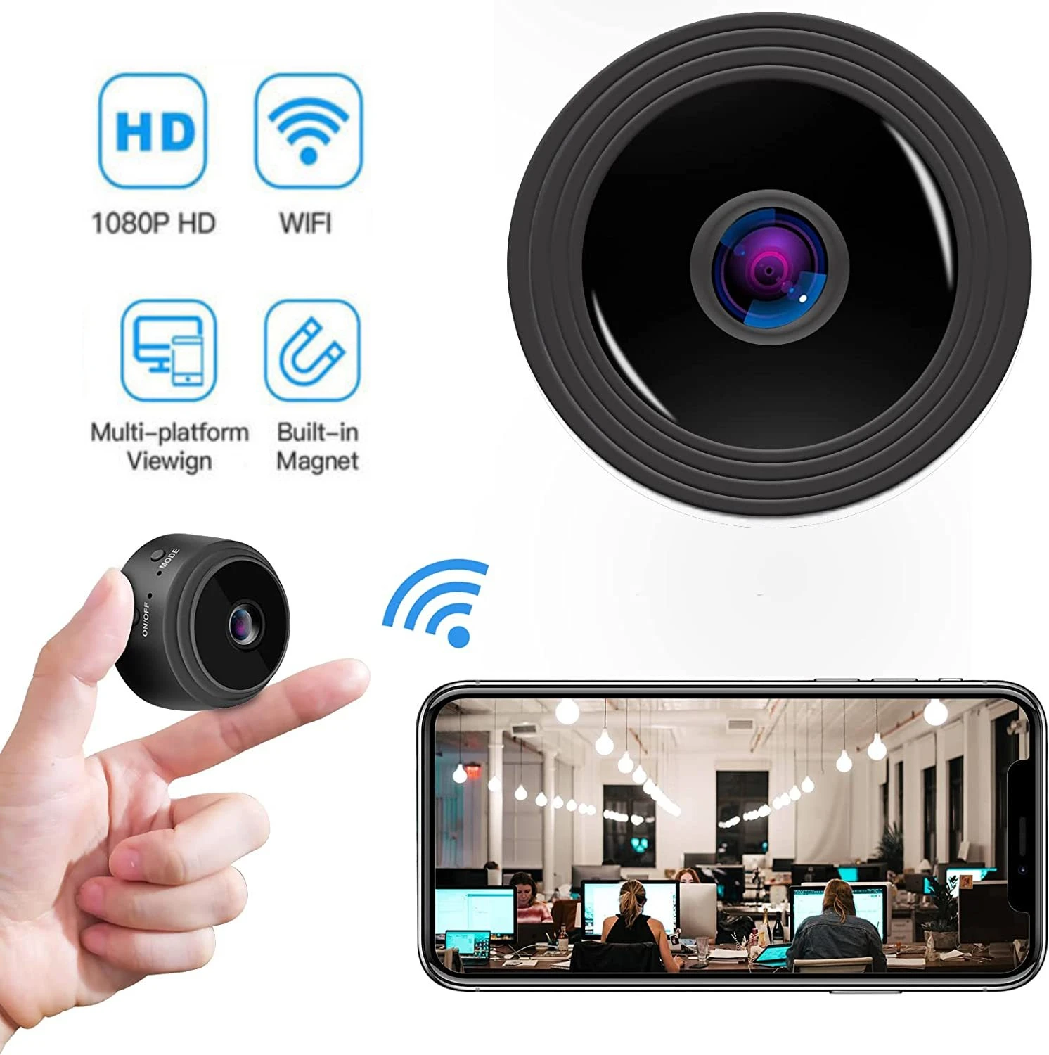 A9 Mini Camera 1080P Wireless WiFi CCTV Indoor Outdoor MINI IP Camera ...