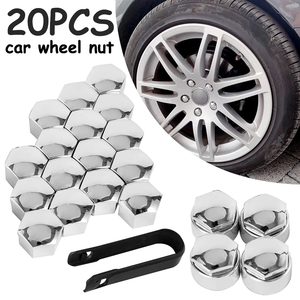 20Pcs-Wheel-Nut-Cap-17mm-Chrome-Wheel-Bolt-Nut-Caps-Covers-Universal ...
